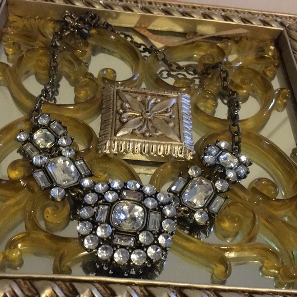 J. Crew | Jewelry | J Crew Rhinestone Statement Necklace | Poshmark